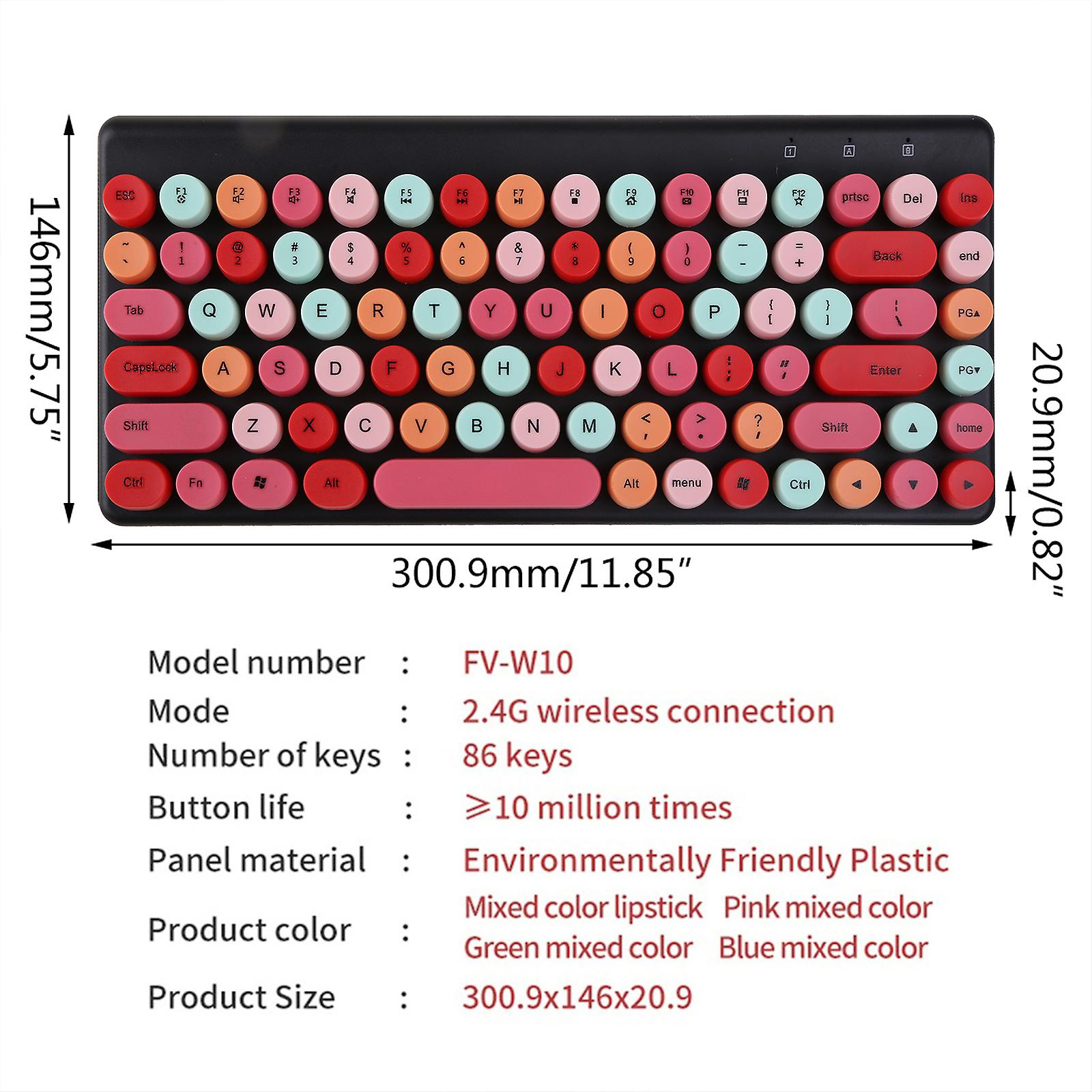 【SG Seller】2.4G Switch 86 Mechanical Keyboard with Wireless Mouse ...