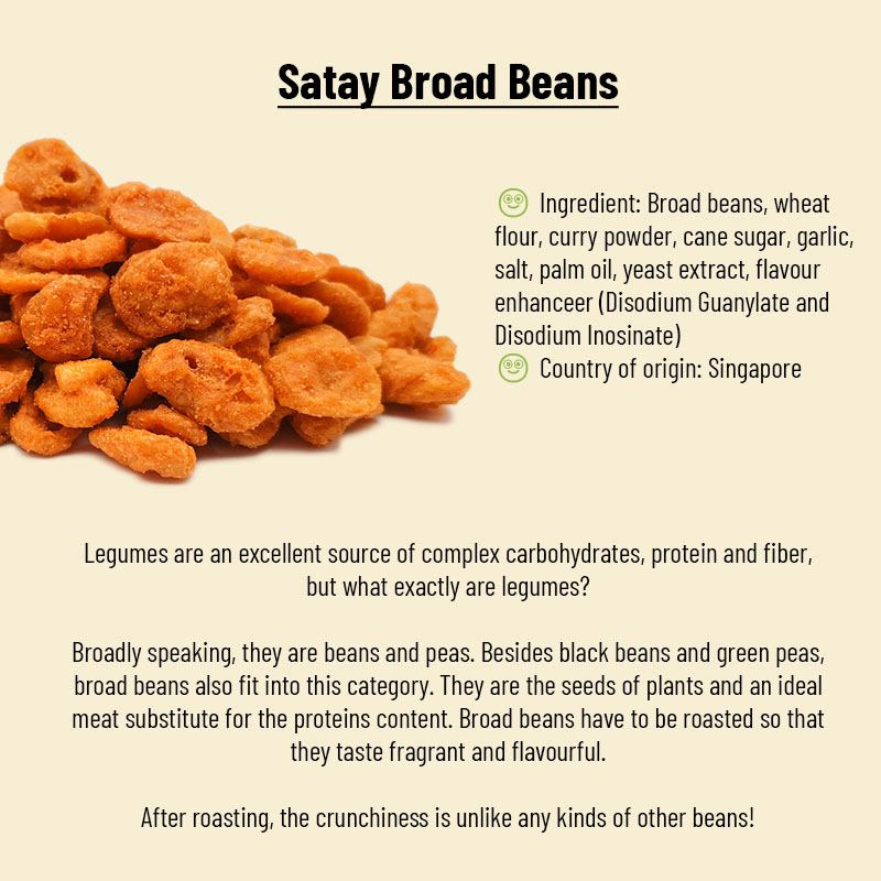 SnackFirst Satay Broad Beans 200g 1kg Gourmet nuts seeds made in ...