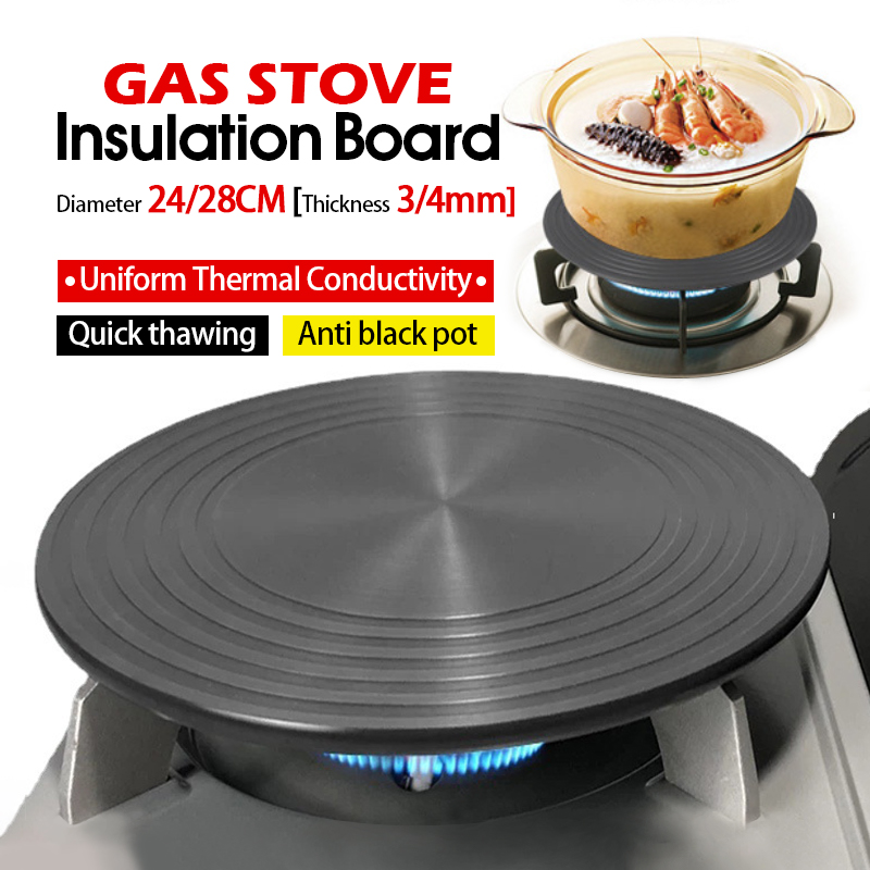 4mm Thick 24/28cm Strong Aluminium Heat Conduction Plate Thaw Plate Gas ...