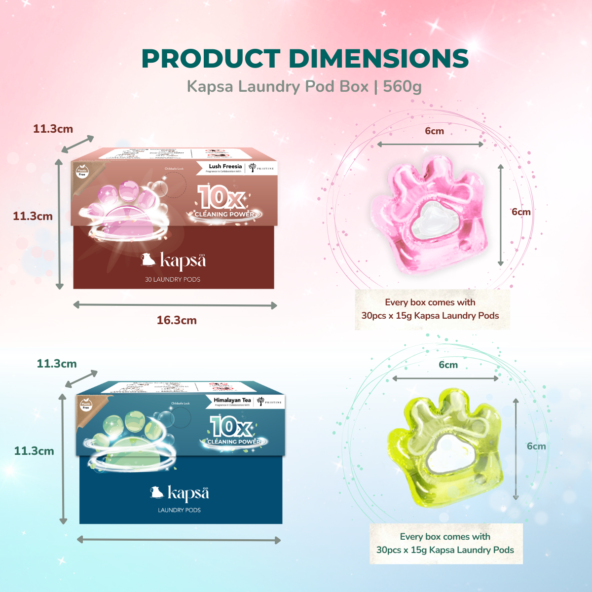 Kapsa 10 in 1 Laundry Pods 30 (Bundle of 3) - With Pristine Aroma's ...