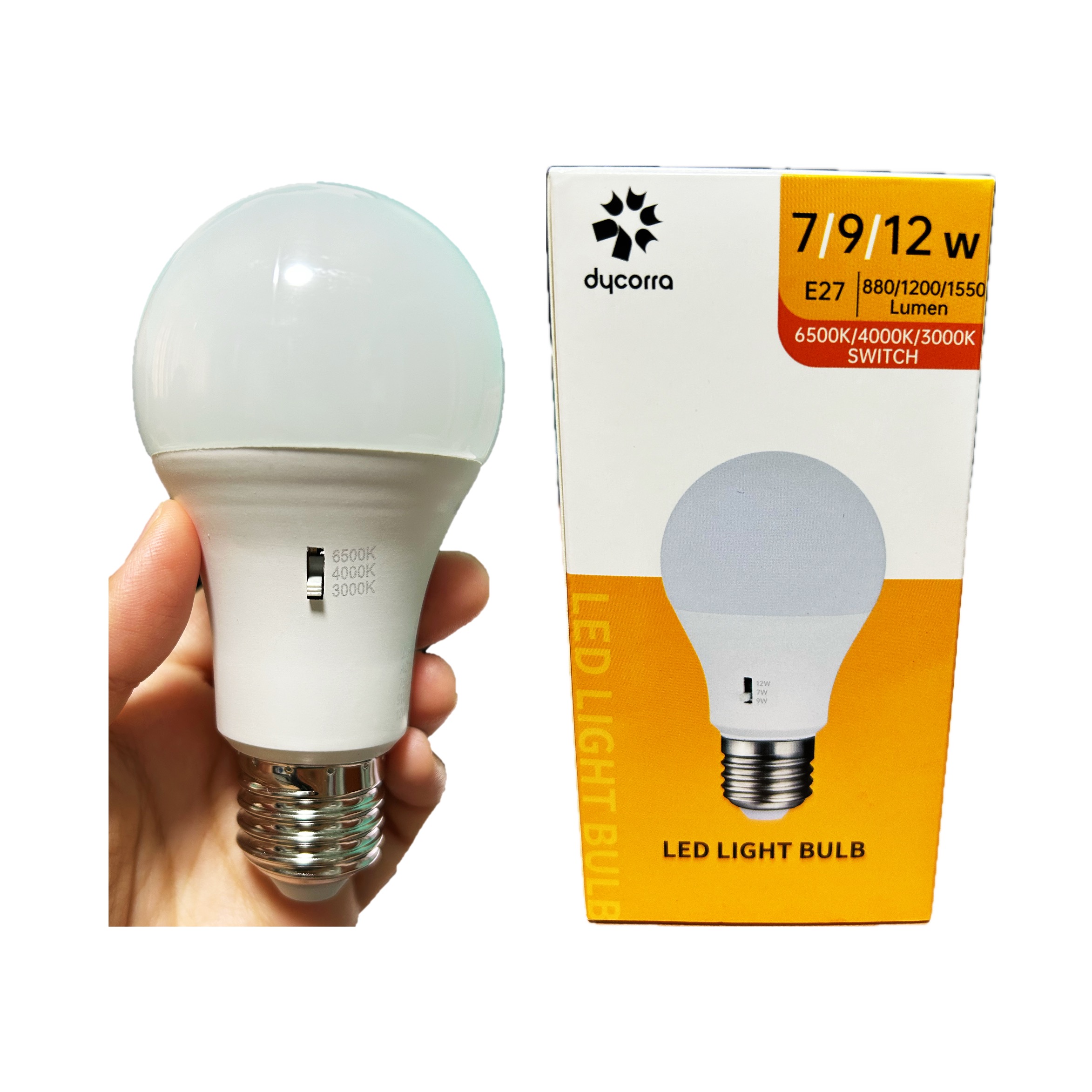 Dycorra LED Light Bulb (E27 Base) with Adjustable Lighting (Natural ...