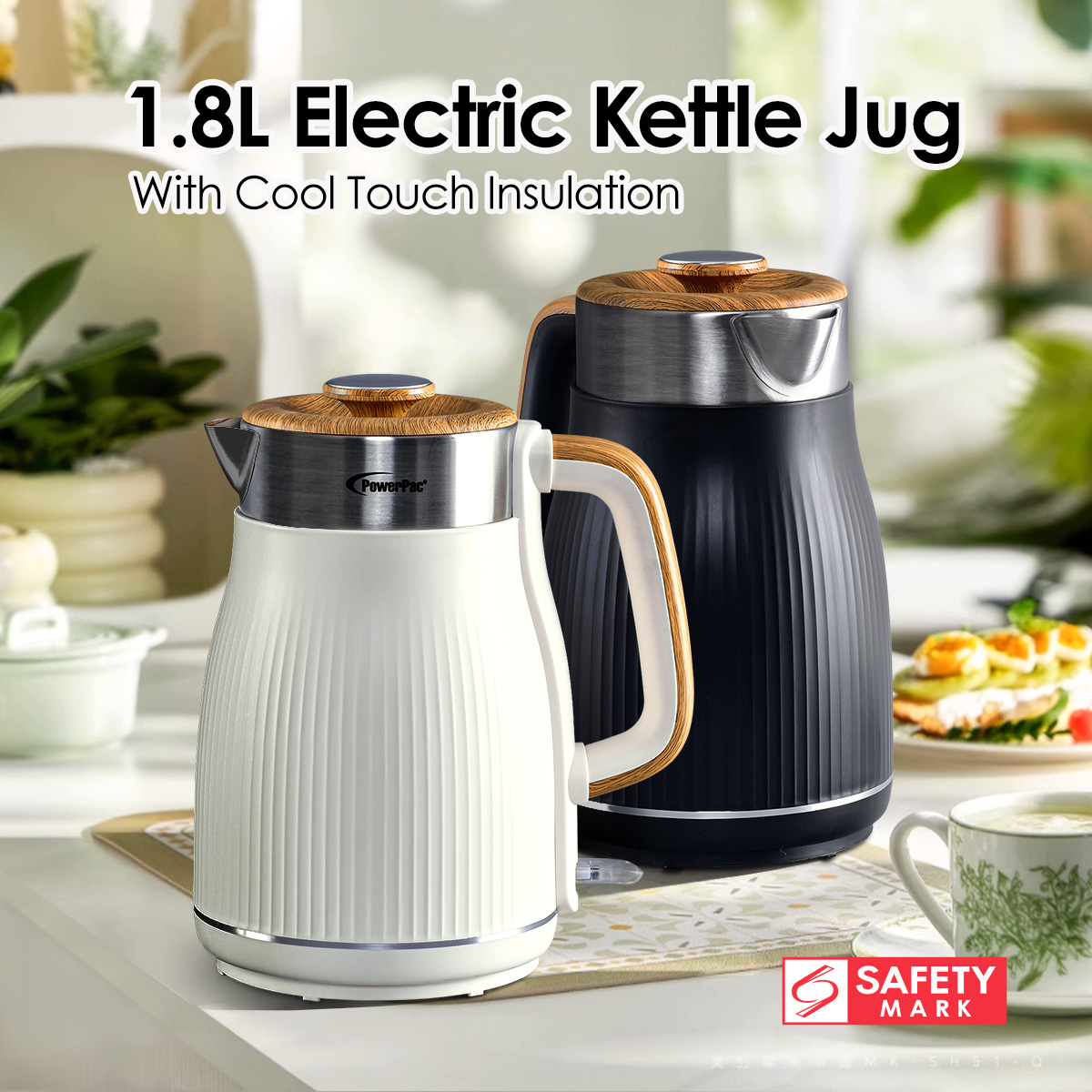 PowerPac Cordless Kettle Jug, Electric Kettle Jug 1.8L (PPJ2030 ...