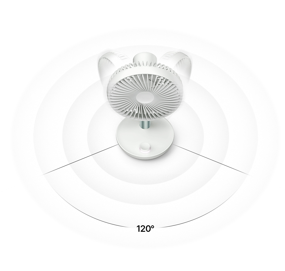 LUMENA STAND 3Z Table Fan Desk Fan USB Wireless Fan Portable Electric ...