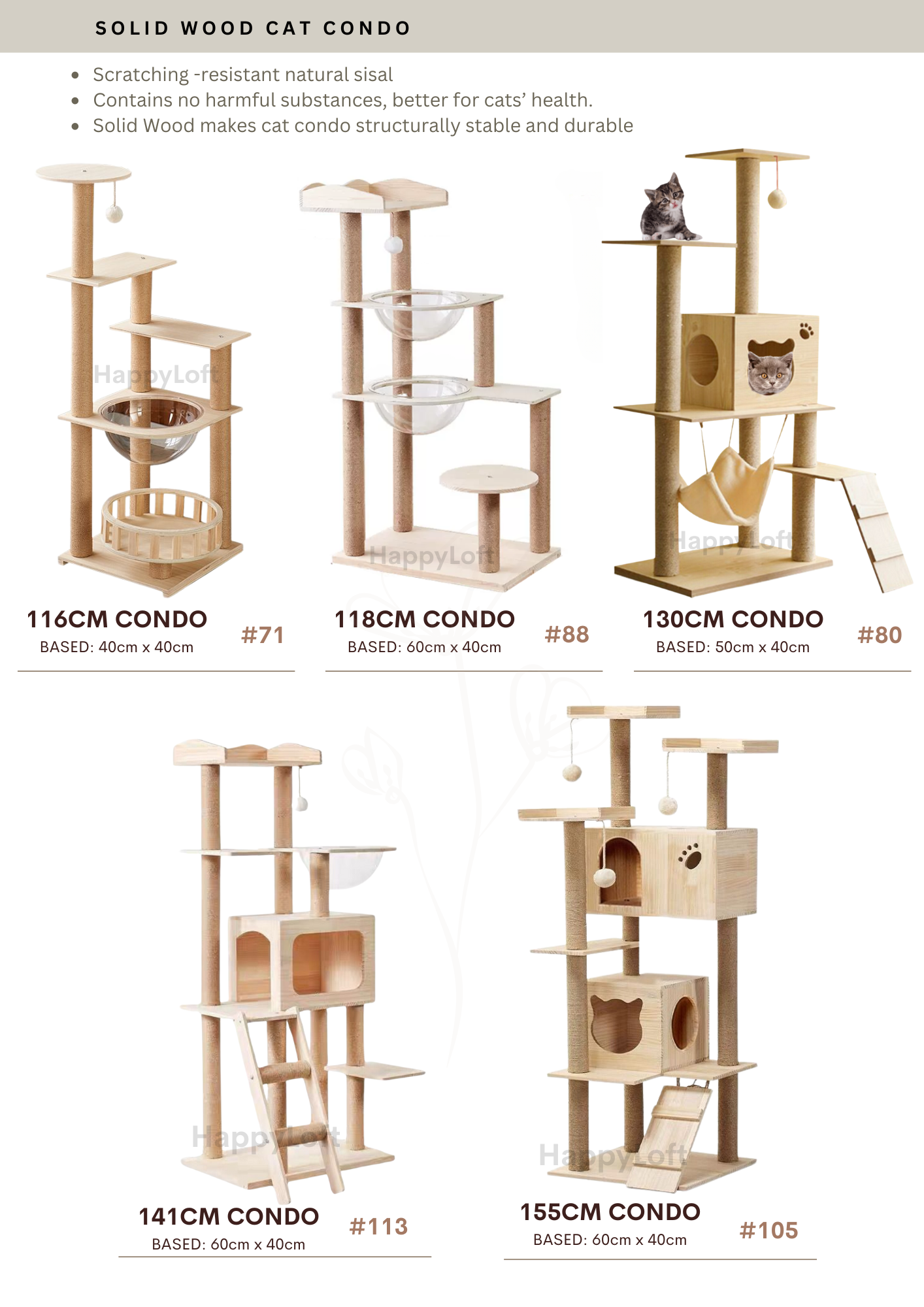 [SG SELLER]Cat Large Condo Kitty Multilayer Cat Play Rest House Plywood ...