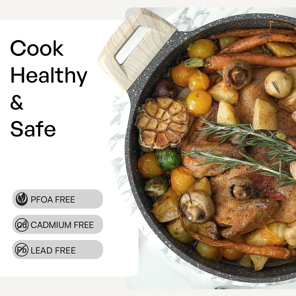 Carote Nonstick Granite cookware set 7 pcs Marble-coated Kitchenware ...