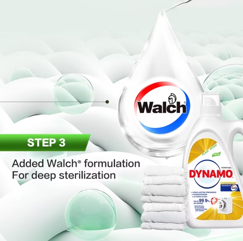 [Bundle of 3 Packs] Dynamo Plant Based Laundry Liquid Detergent (2.2kg ...