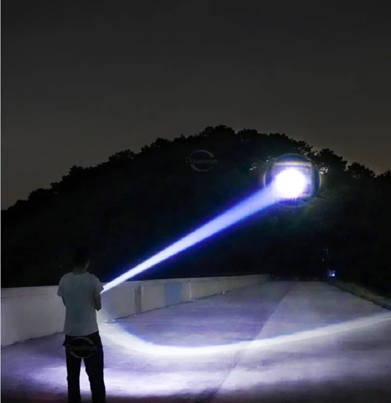 👍5500W Long Distance Laser Flashlight White laser LED Flashlight Super ...