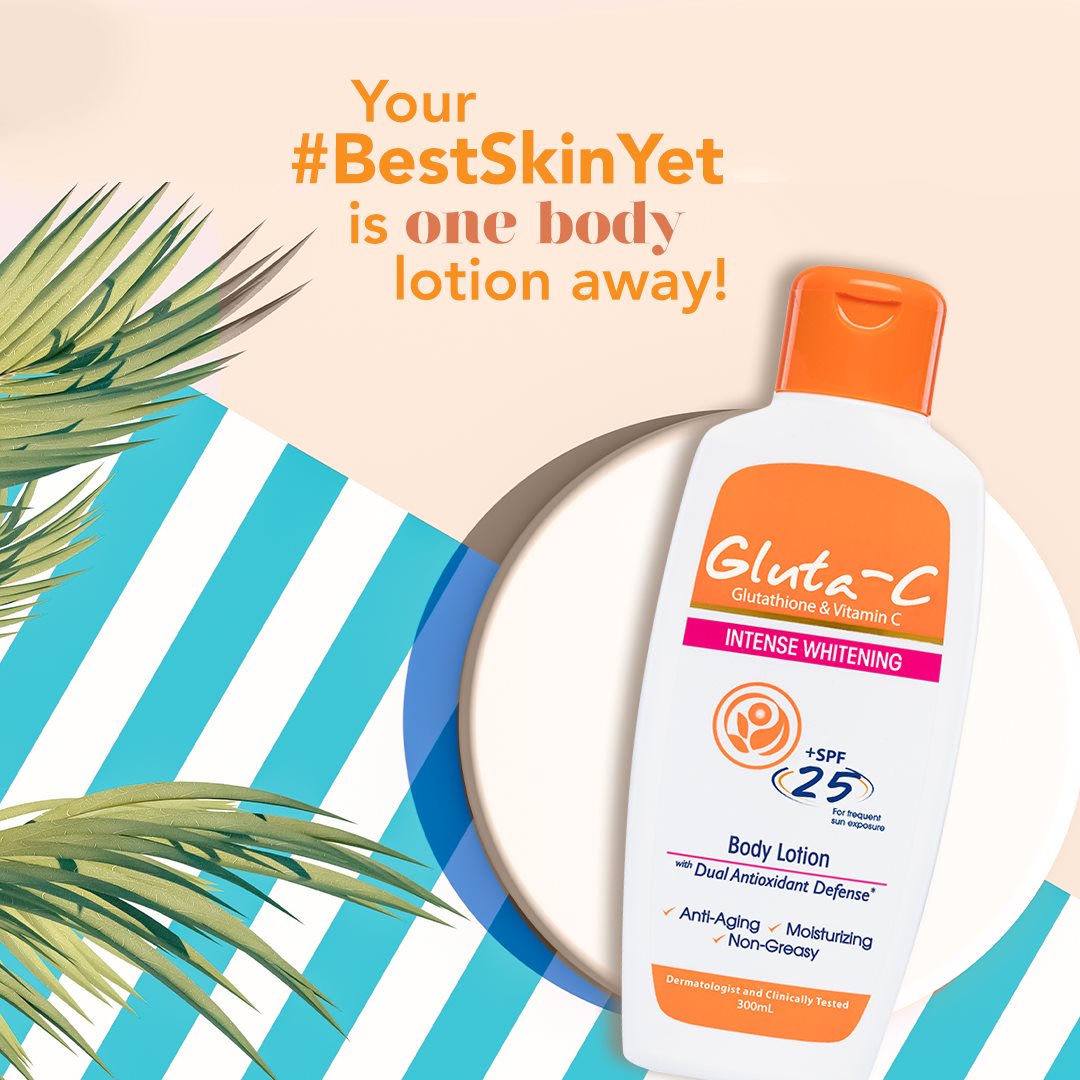 GLUTA-C Intense Whitening Dual Antioxidant Body Lotion with Glutathione ...