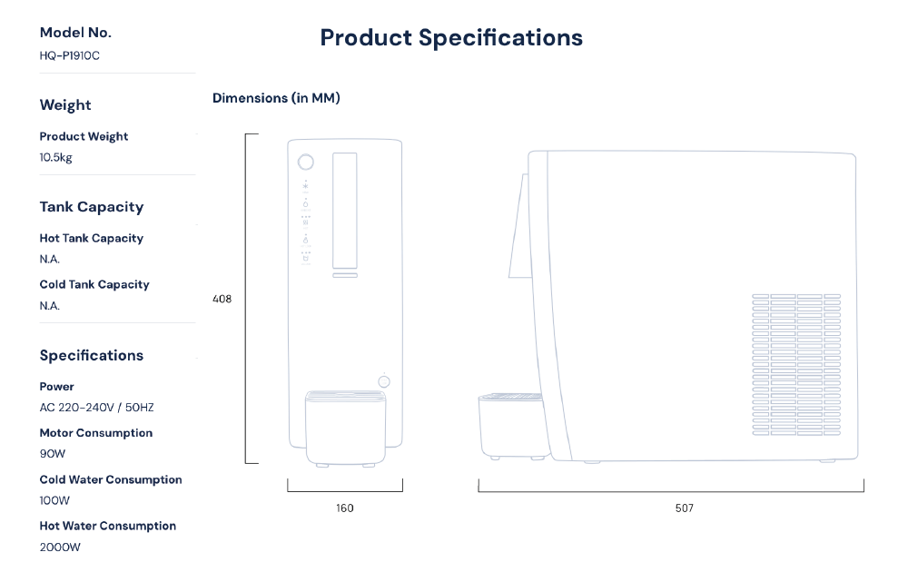 Ruhens Pop | Hidden Nozzle Tankless Hot & Cold Water Purifier | Shopee ...