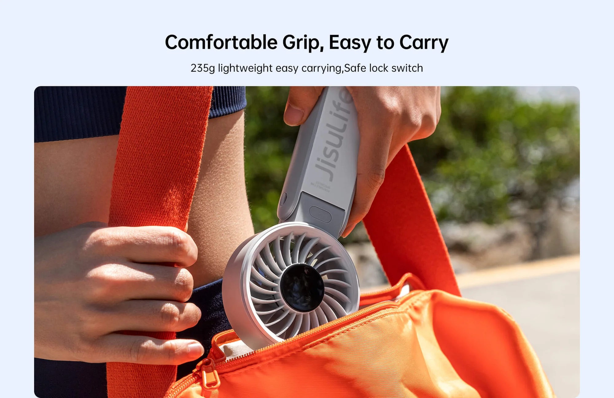 JISULIFE Handheld Fan Life7 Portable Mini Foldable Fans with LED ...