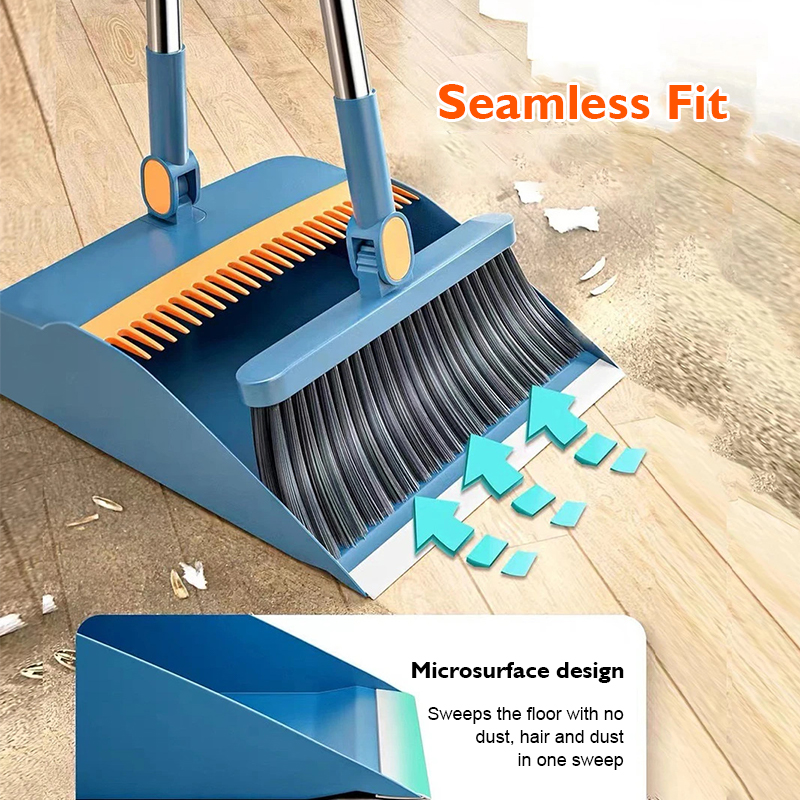 【NDD Delivery】Foldable Broom Rotatable Broom Set Magnetic Suction ...