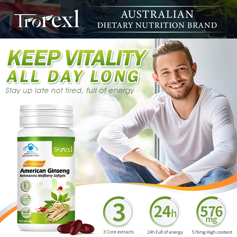 [Next Day Delivery]Trorexl American ginseng capsule for men relieve ...