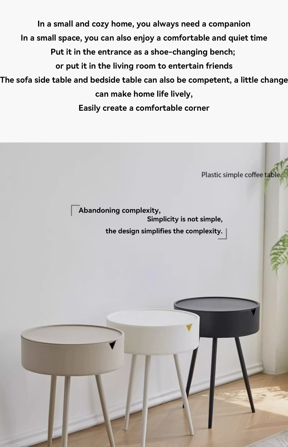 SG STOCK Nodic Side Table With Storage Basket Bedside Round Table Sofa Side Table | Shopee Singapore