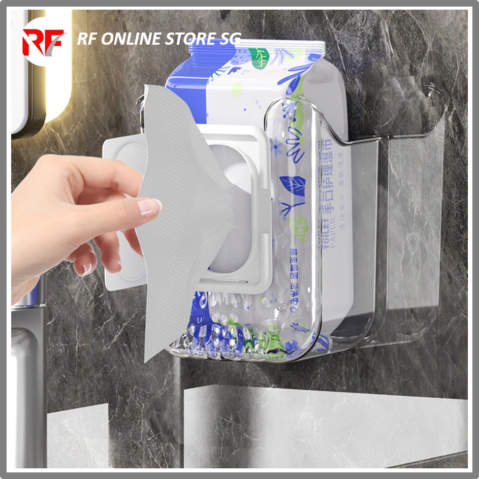 Wet Tissue Box Cover Half Design Wall-Hanging Clear Acrylic Tissue ...