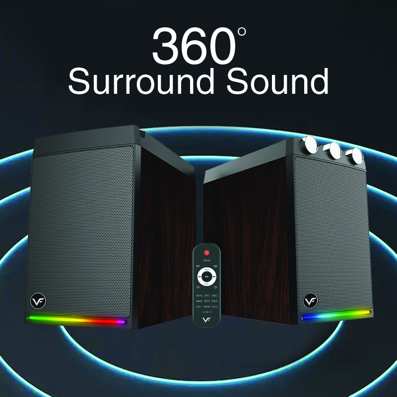 Vinnfier VF Studio 6 Bookshelf RGB Light Effect 100W 2.0 bluetooth ...