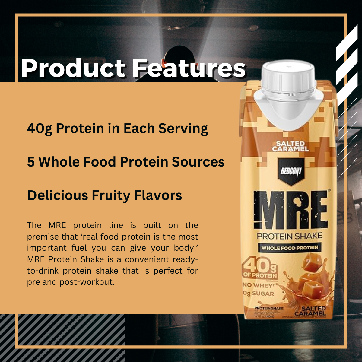 REDCON1 MRE Ready to Drink Protein Shakes, Lactose + Whey Free, Muscle Recovery, 500ml | Shopee ...