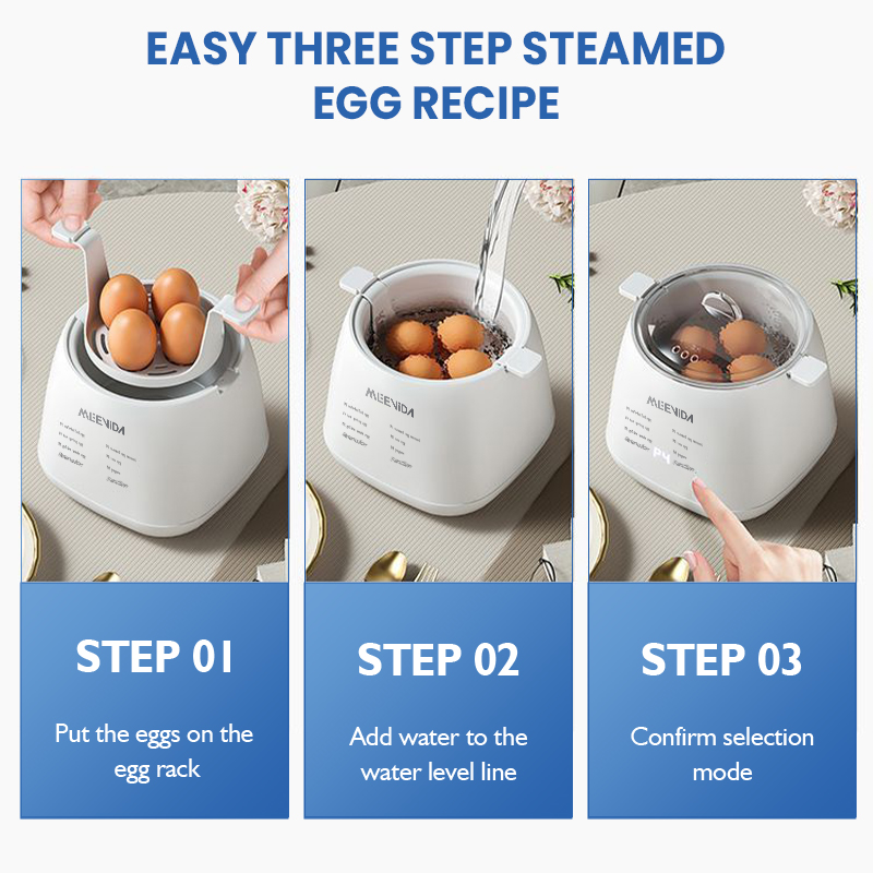 【HM】MEEVIDA Intelligent Egg Boiler Automatic Power Off Household Small ...