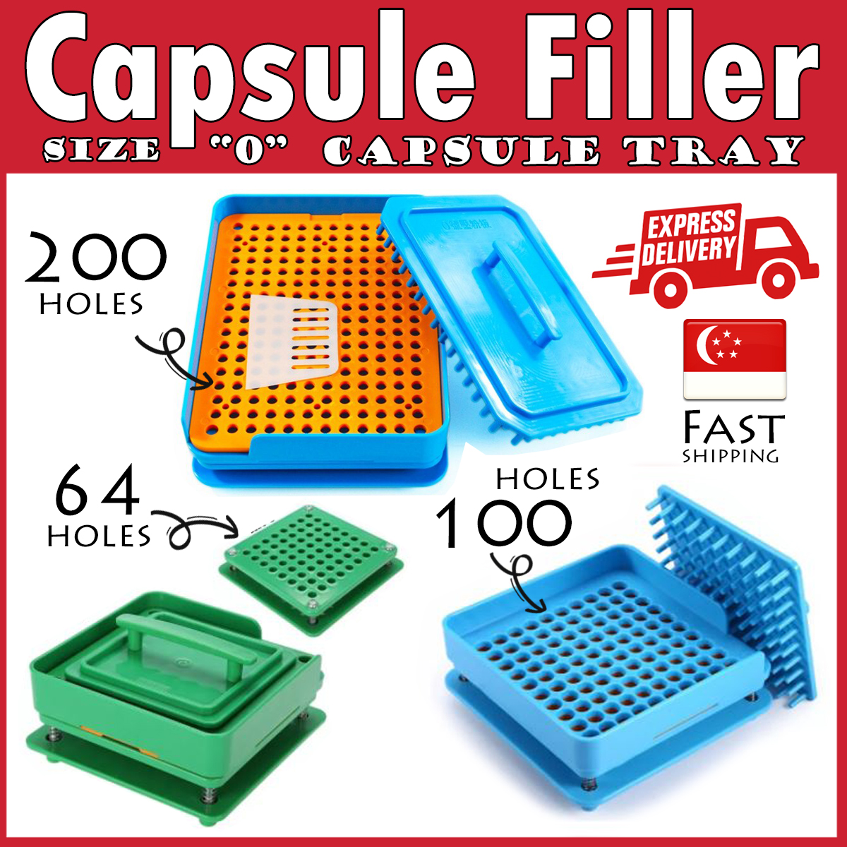 SG Capsule Filling Machine Size 0 | 200 capsule Tray | Make Your Own ...