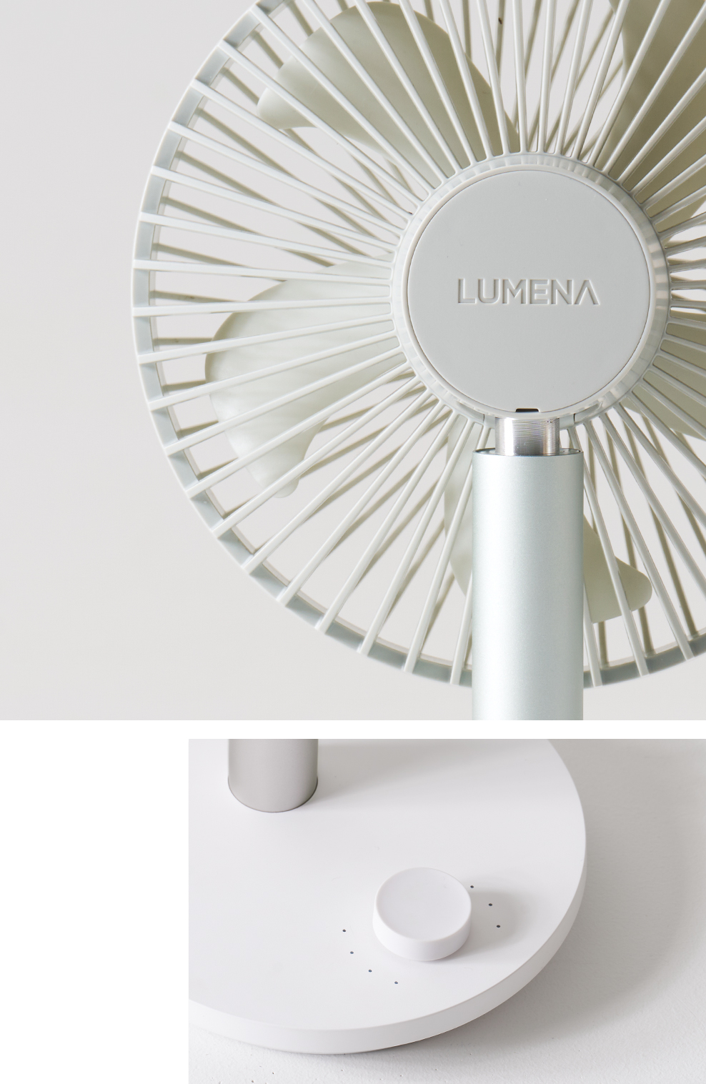 LUMENA STAND 4 Table Desk USB Wireless Fan Powerful Portable Electric ...