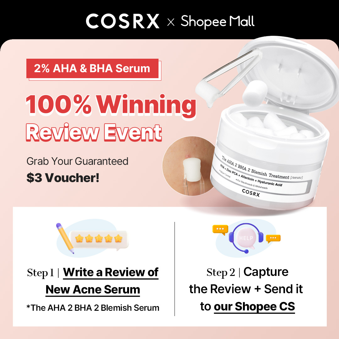 [COSRX] TokTok Acne Cotton Ball, The AHA 2 BHA 2 Blemish Treatment Serum 50g, AHA (Glycolic Acid ...