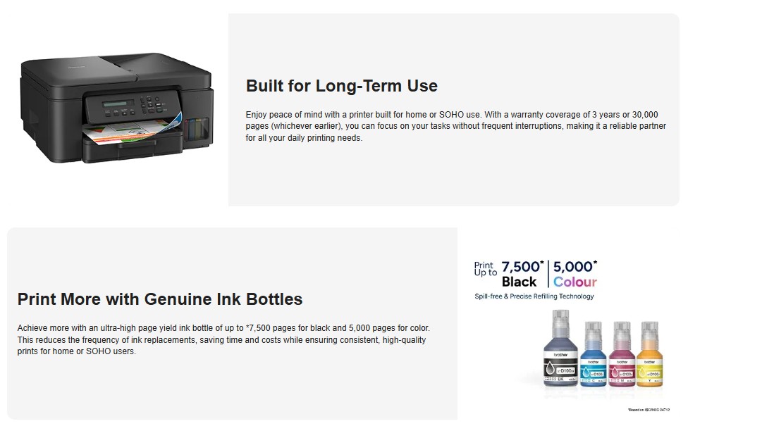 [Support Local Company] DCP-T730DW Ink Tank Printer | Print Scan Copy ...