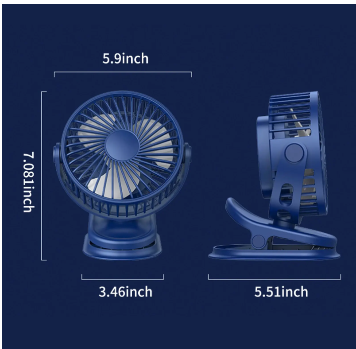 【SG stock】10000mAh USB Clip Fan USB Portable Fan Stroller Fan Air ...