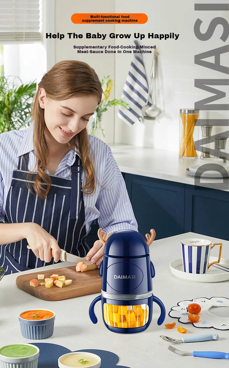 Baby Food Blender Mini Meat Grinder Chopper Blender Mini Fruit and ...
