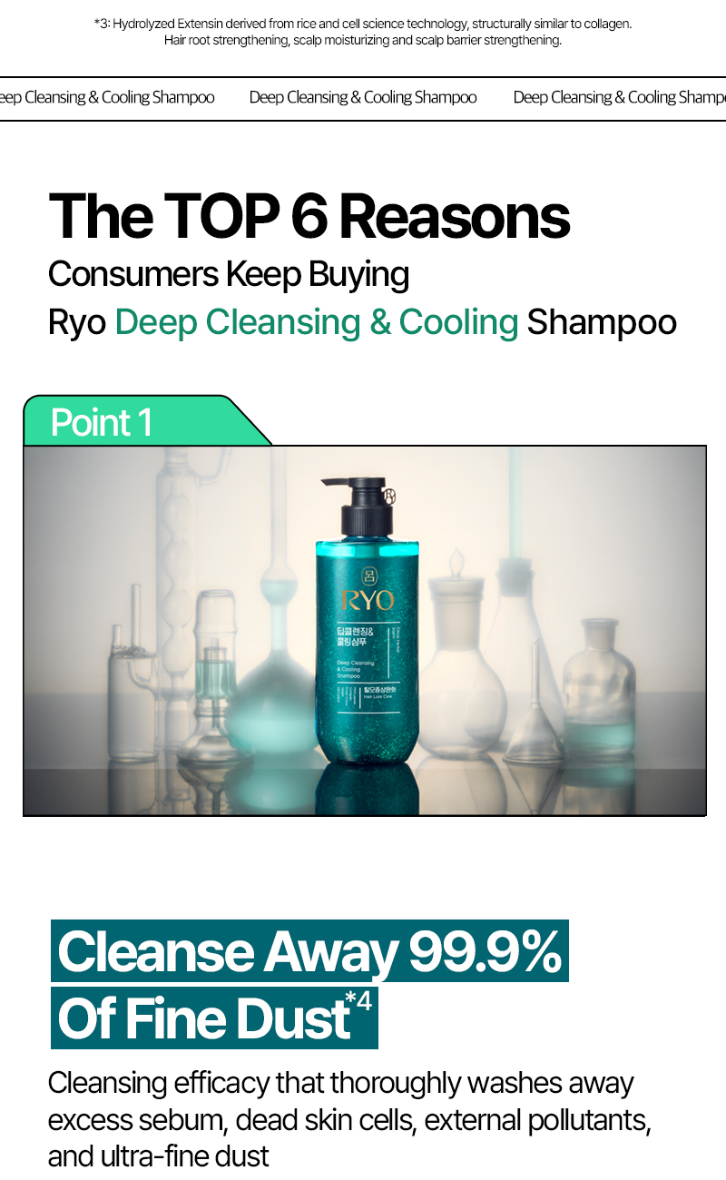 RYO Deep Cleansing & Cooling Shampoo 480ml - Frizziness, Scalp Cooling ...