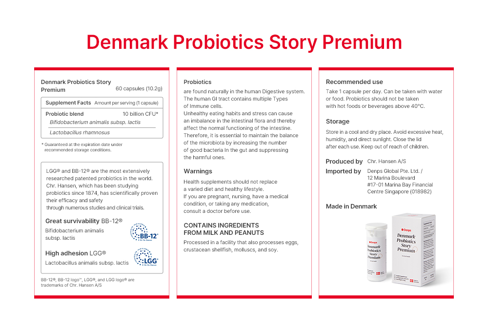 Denps Denmark Probiotics Story Premium - 10 Billion CFU LGG® & BB-12 ...
