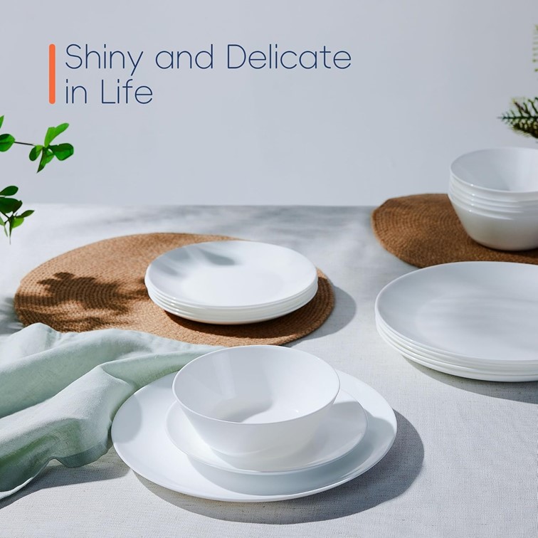 basic kitchen dinnerware Set, plate and bowls set tableware set can mix ...