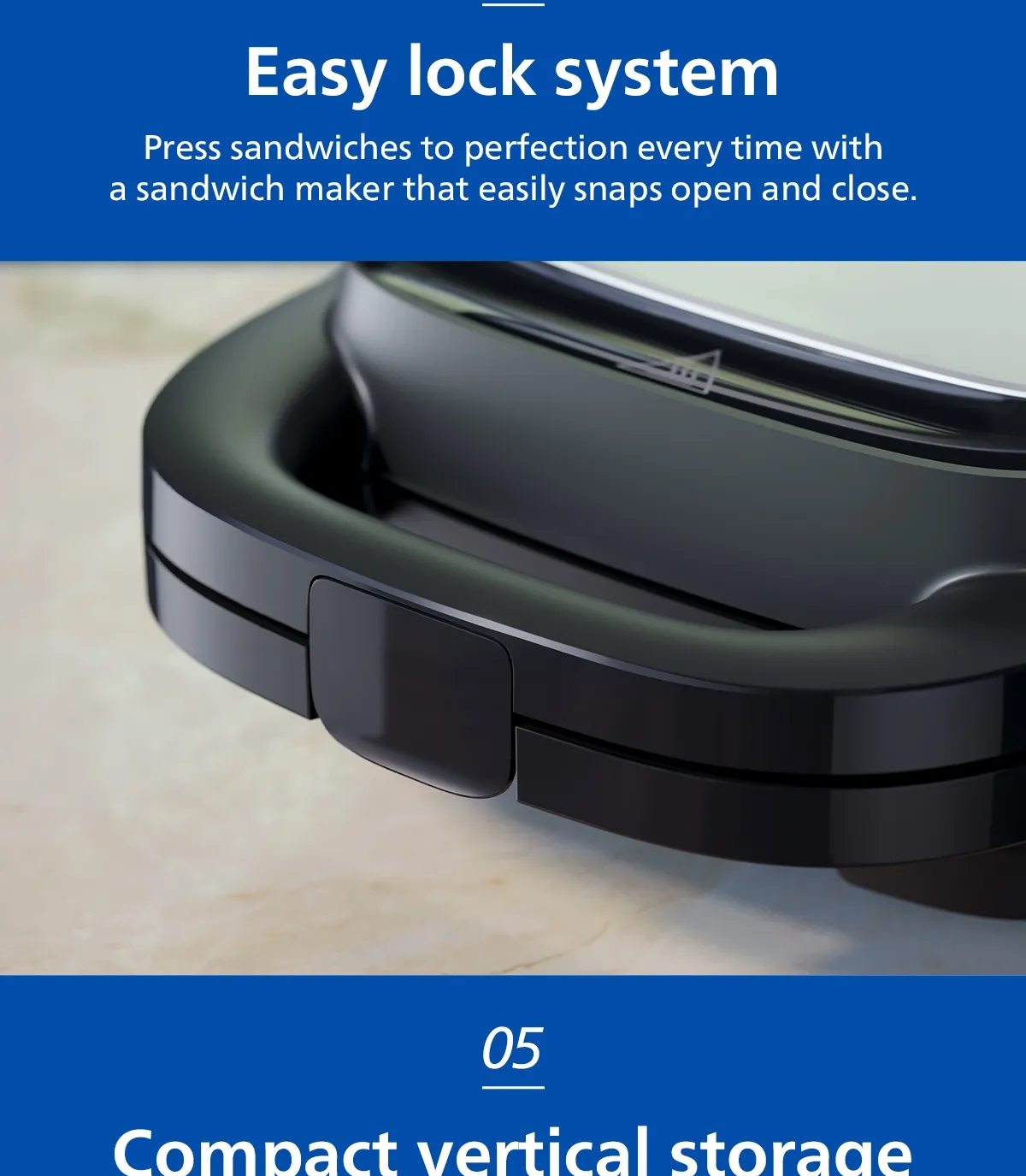 Philips HD2350/80 Sandwich Maker 5000 Series 750W | Shopee Singapore