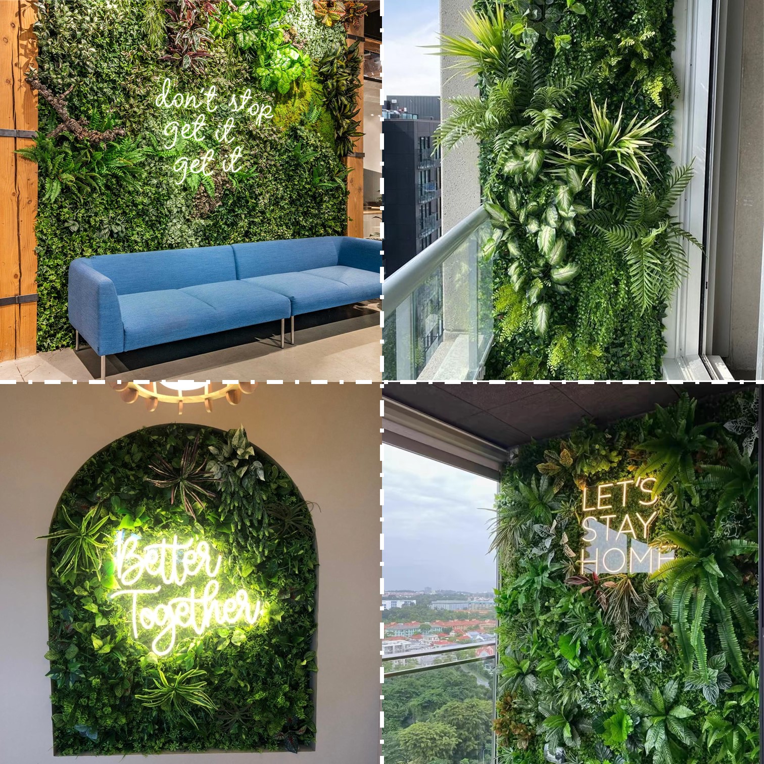 [SG SELLER] Artificial Plant Wall Backdrop Fake Plant Backdrop Wall DIY ...