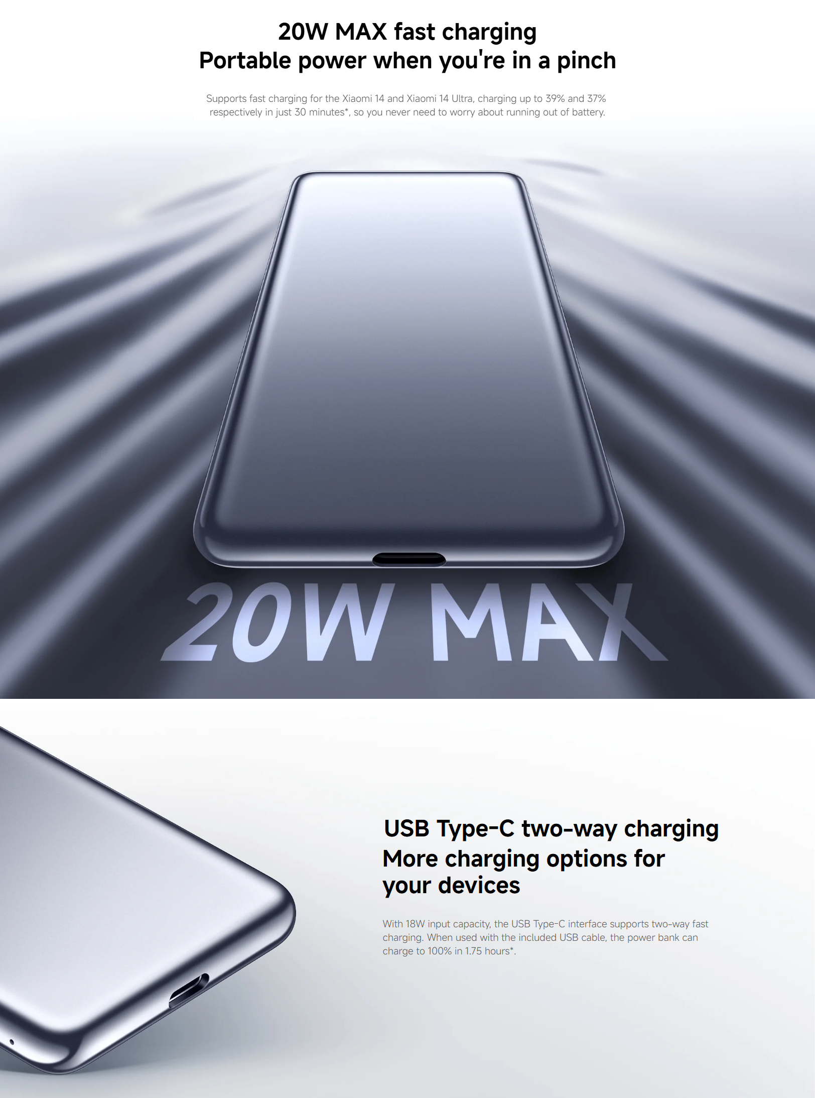 Xiaomi Ultra Slim Power Bank 5000mAh TH BHR9624TH -1 year xiaomi ...