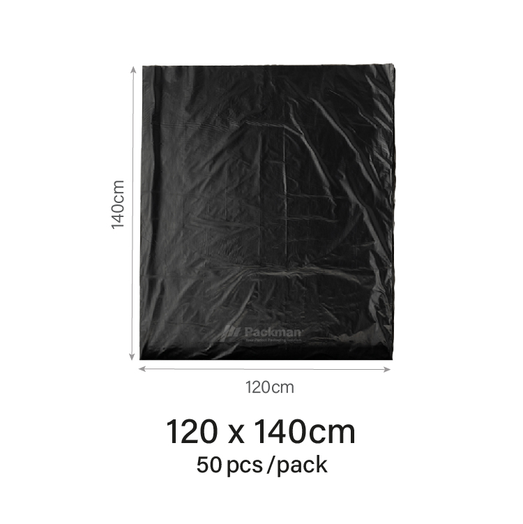 50PCS National Day BLACK Trash Bag Food Waste Large Dustbin Liners ...