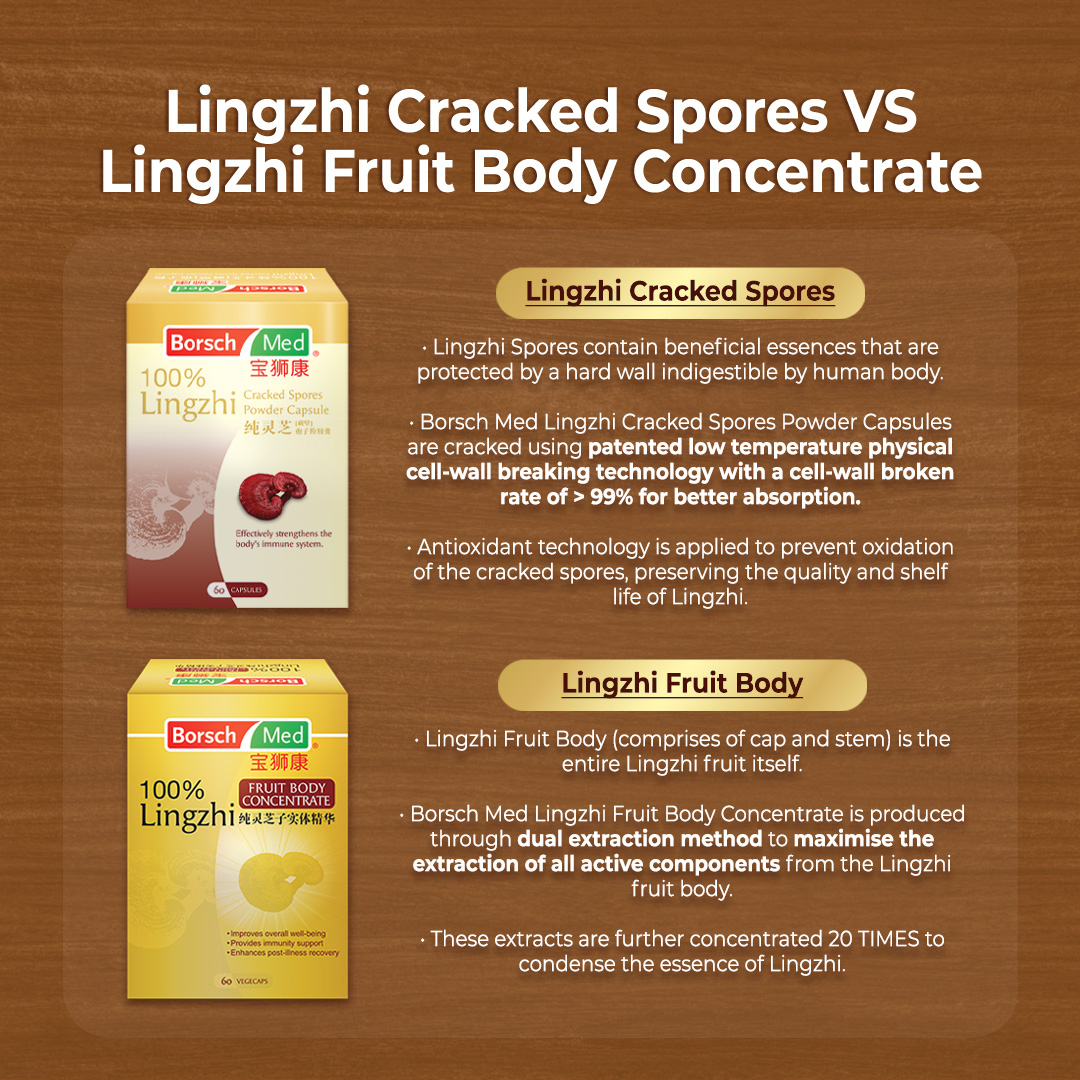 Borsch Med 100% Lingzhi Fruit Body Concentrate 430mg x 60 vegecaps ...