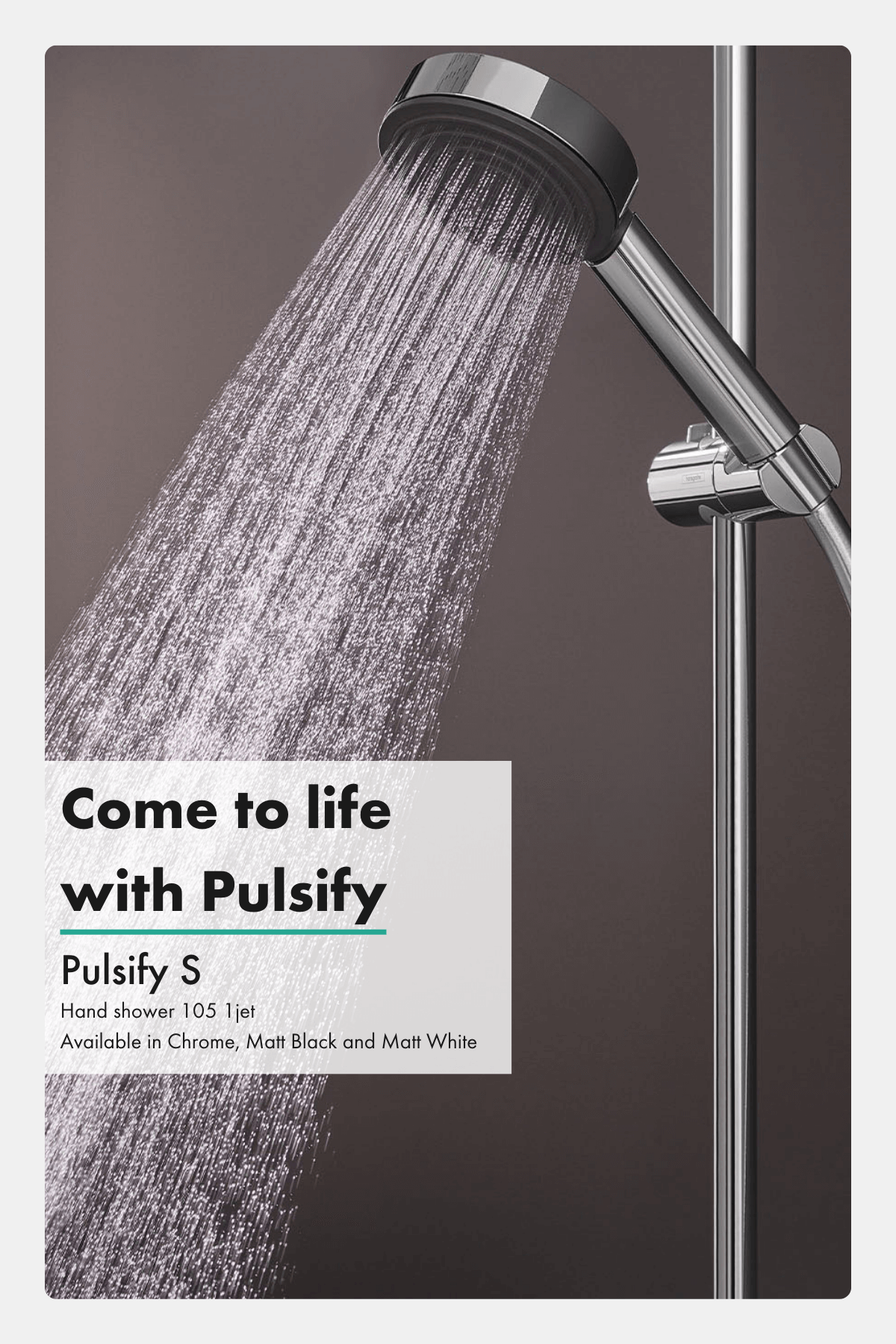 hansgrohe Pulsify S hand shower - 1jet (PowderRain), shower head 105mm ...