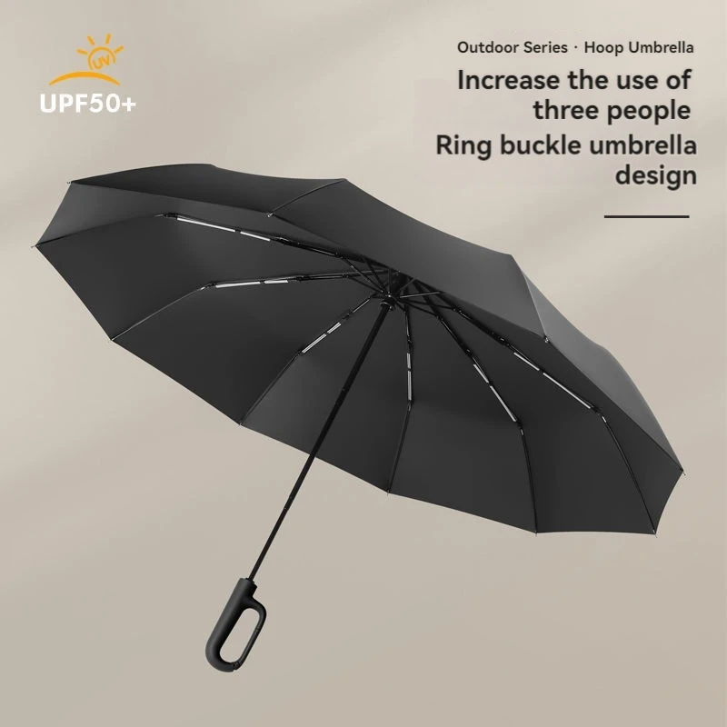 Portable Umbrellas 126CM Automatic Folding Umbrellas Buckle Handle ...