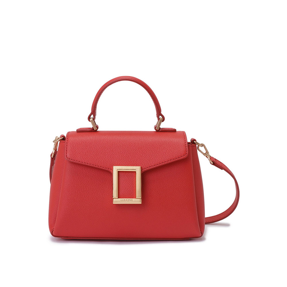 [COURONNE] Swing Jean Tote Bag 20 Women's Shoulder Bag (Black/Ivory/Red ...