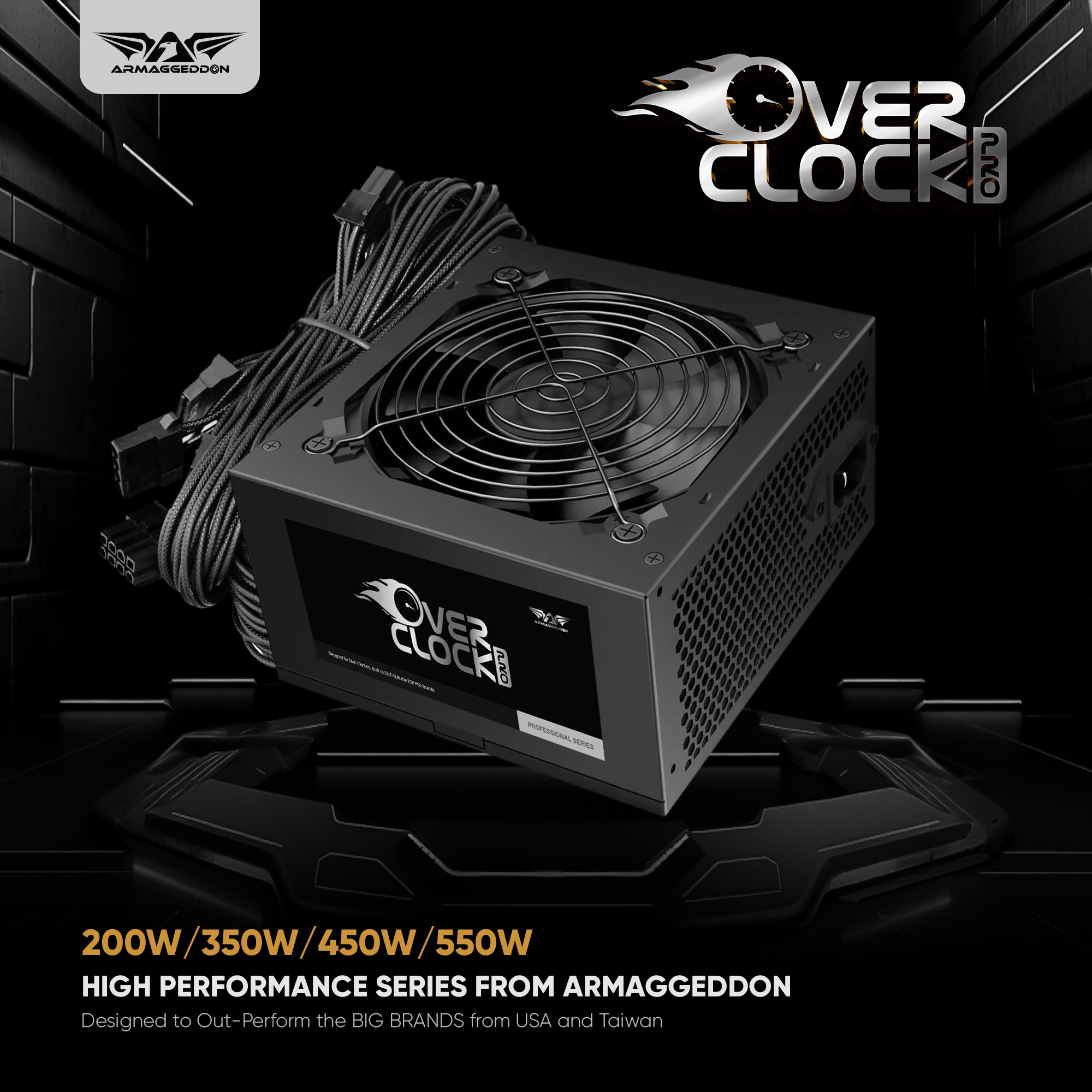 Armaggeddon Overclock Pro 550W Ordinary Power Supply l Black & White | Shopee Singapore