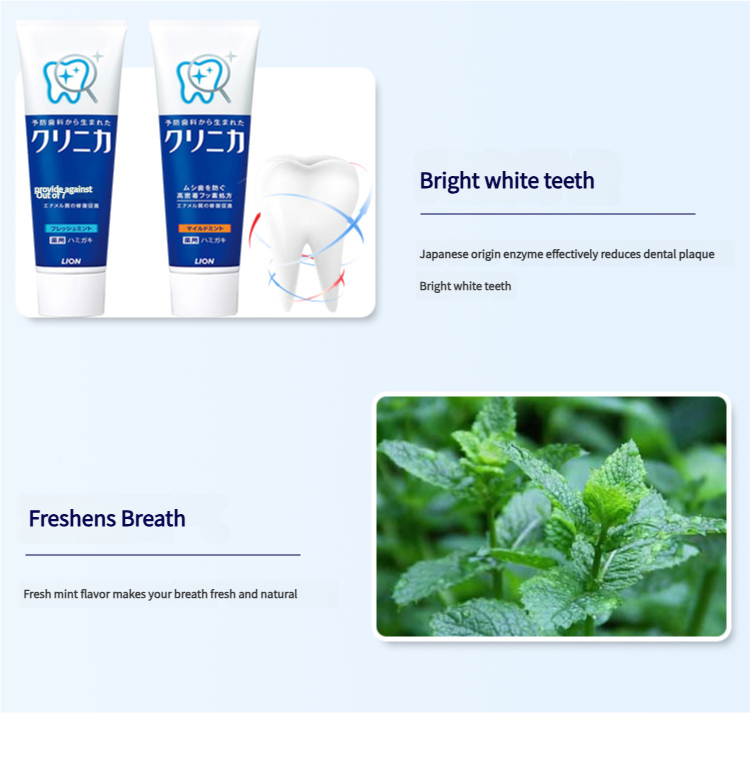 LION Clinica Toothpaste Vertical Fresh Mint 130g | Shopee Singapore