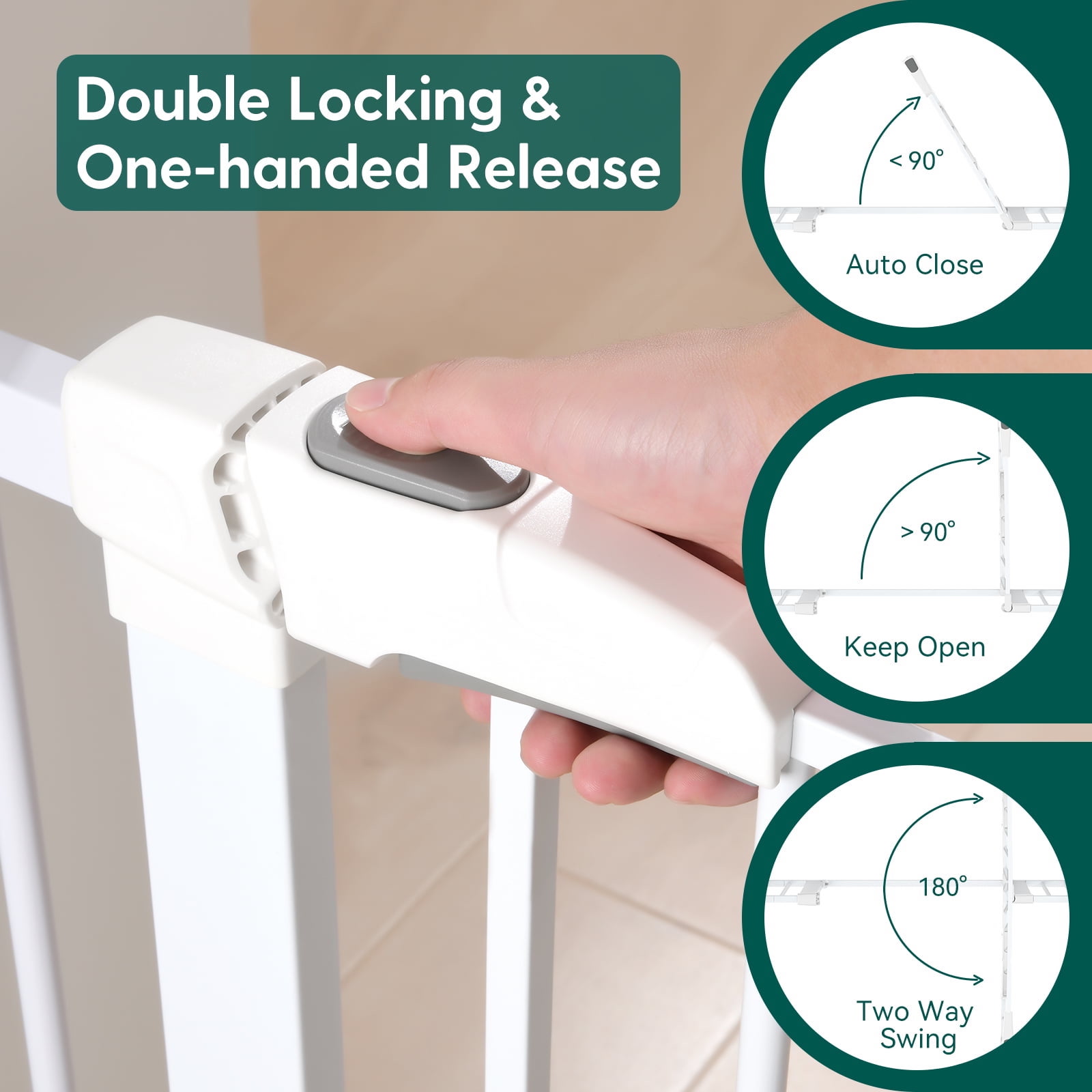 [SG Stock] Auto Close Safety Gate Baby Safety Gate Infant Kids Pet Dog ...