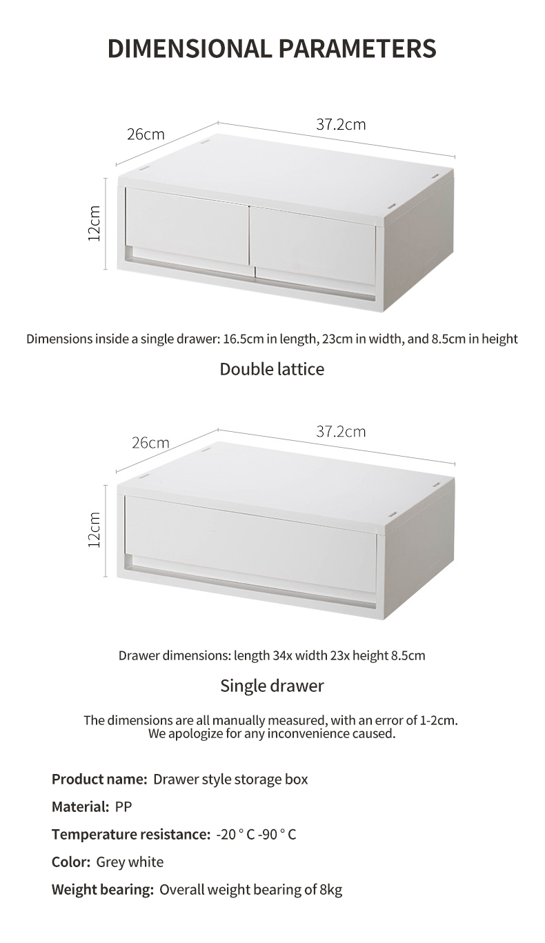 (HOME+) Drawer Style Storage Box Desktop File Storage Box | Shopee ...