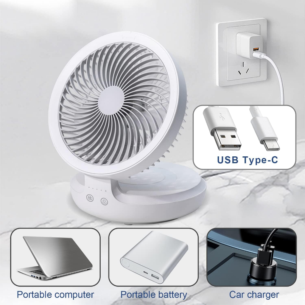 Edon Fan 4000mh /w Remote Control n Rotate | Shopee Singapore