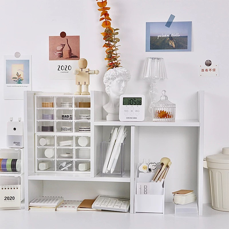 Adjustable Desktop Shelf Organizer Office Table Rack Multipurpose ...