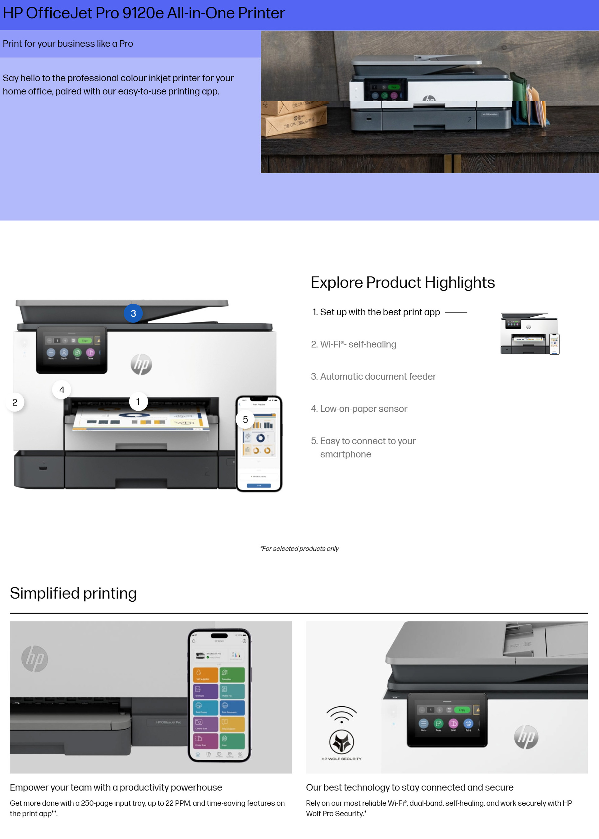 HP OfficeJet Pro 9120e All-in-One Printer (403Y0B) | Shopee Singapore