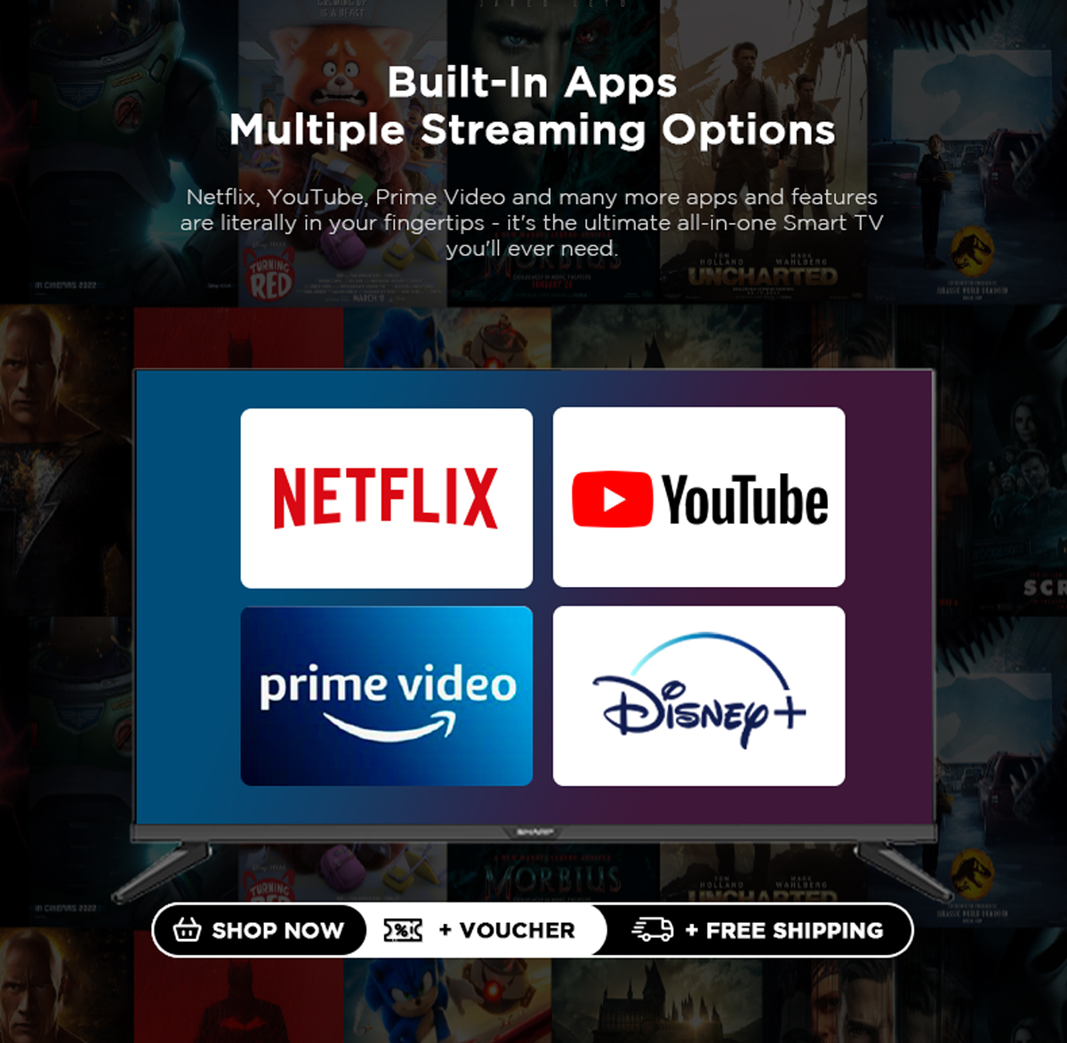 SHARP 32'' | 43" Smart TV 2T-C32GF2000X | 2T-C43GF2000X | 3 Year ...