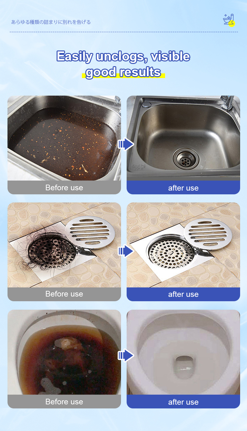 Japan Drain Declogger Drain Cleaner Powerful Pipe Dredging Kitchen ...