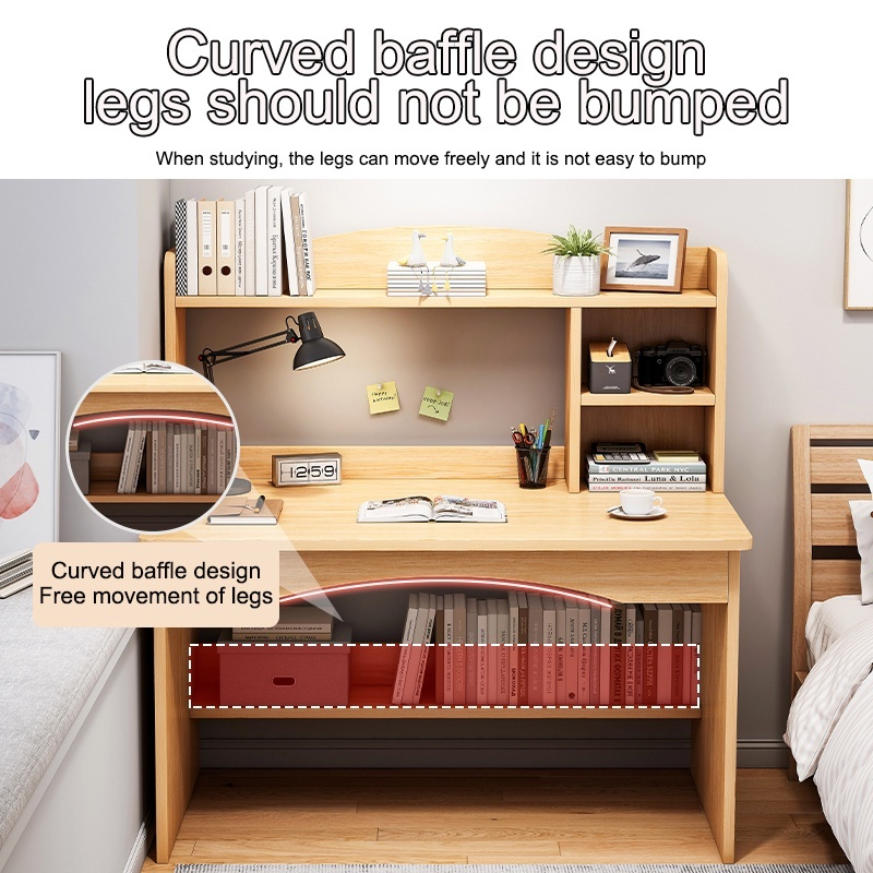 PM Study Table Desk Bookcase With Bookshelf Computer Table Desktop ...