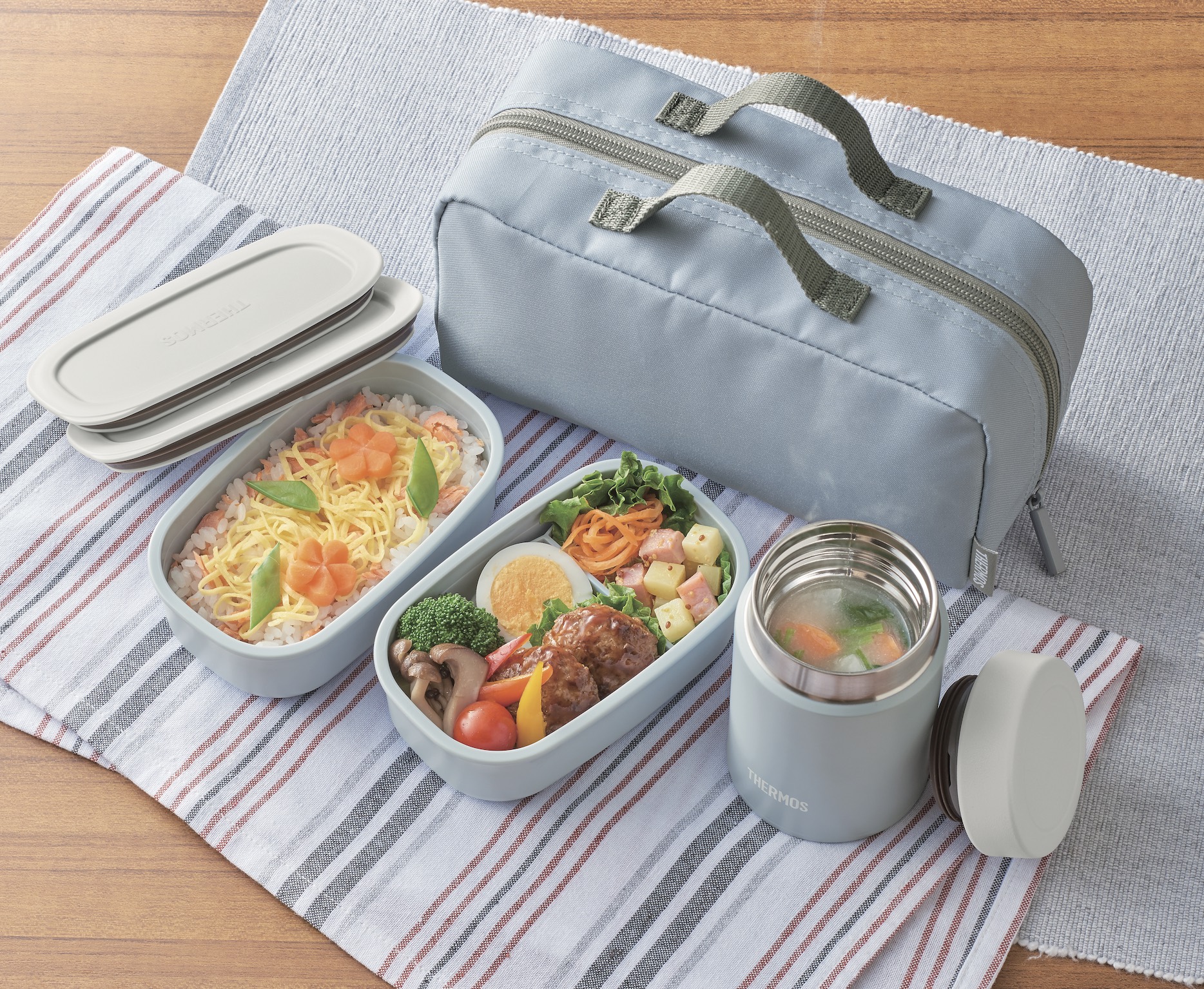 Thermos® JEA-801 Lunch Set (200ml Food Jar and two 300ml Bento Boxes | Shopee Singapore