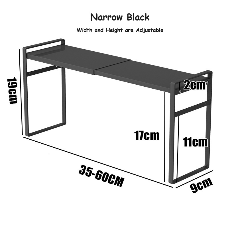 Super Narrow Length and Height Adjustable Kitchen Organizer Rack Space ...